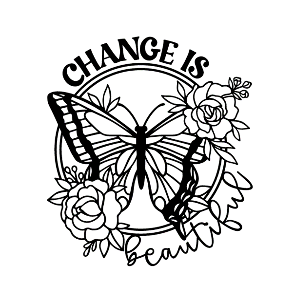 Change is Beautiful Hoodie :: Colorway Prints
